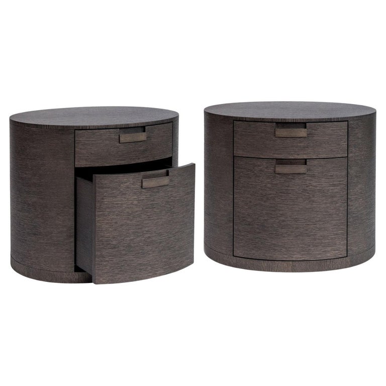 Amphora Nightstands in Grey Oak by Antonio Citterio for Maxalto For Sale at 1stDibs