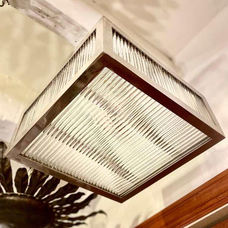 Set of Square Glass Rods Fixtures, Sold Individually For Sale at 1stDibs