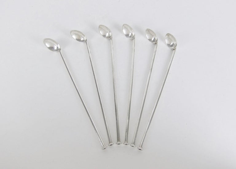 Set of Sterling Silver Iced Tea Spoon Straws from the Rockefeller ...