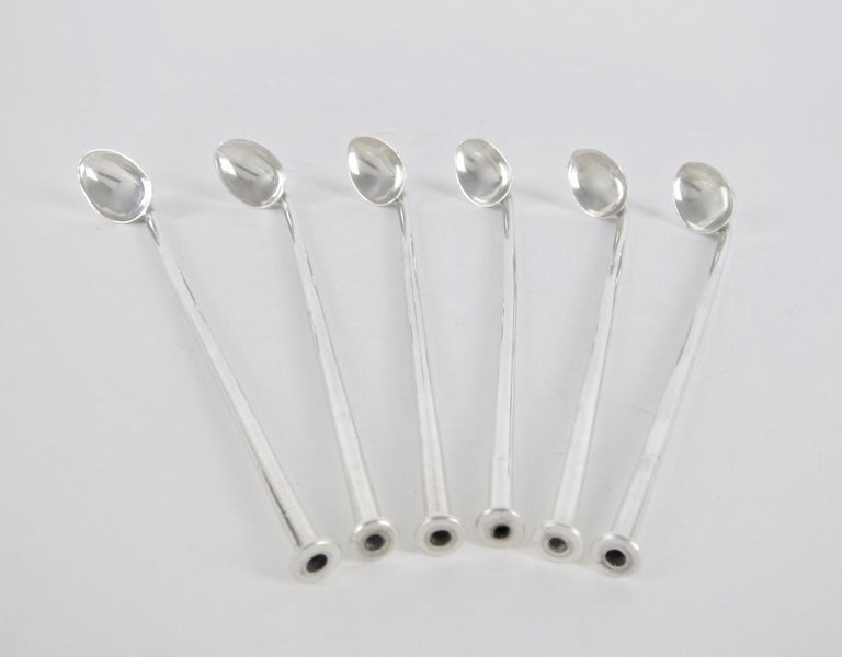 Set of Sterling Silver Iced Tea Spoon Straws from the Rockefeller ...
