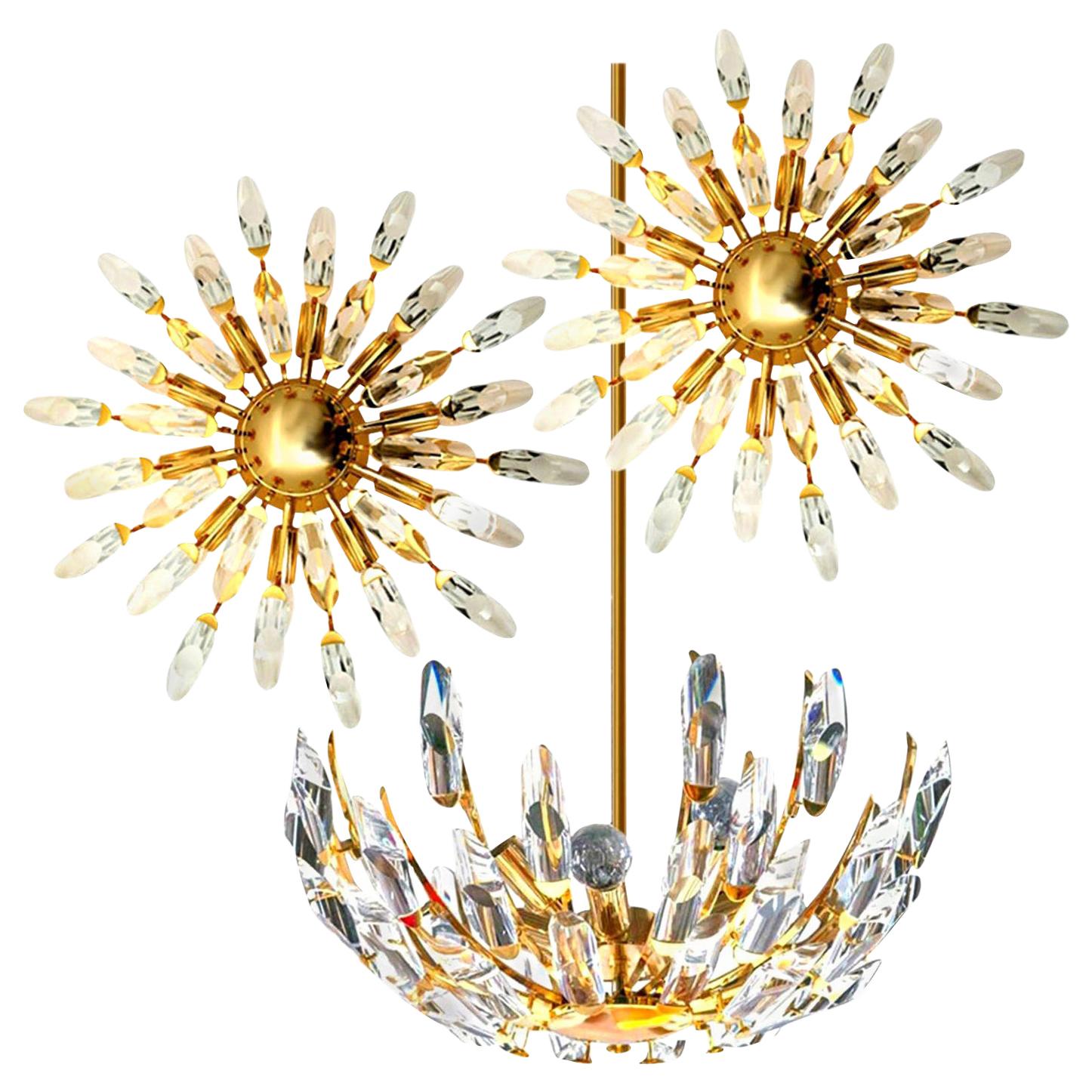 French Crystal Light Fixture For Sale at 1stDibs