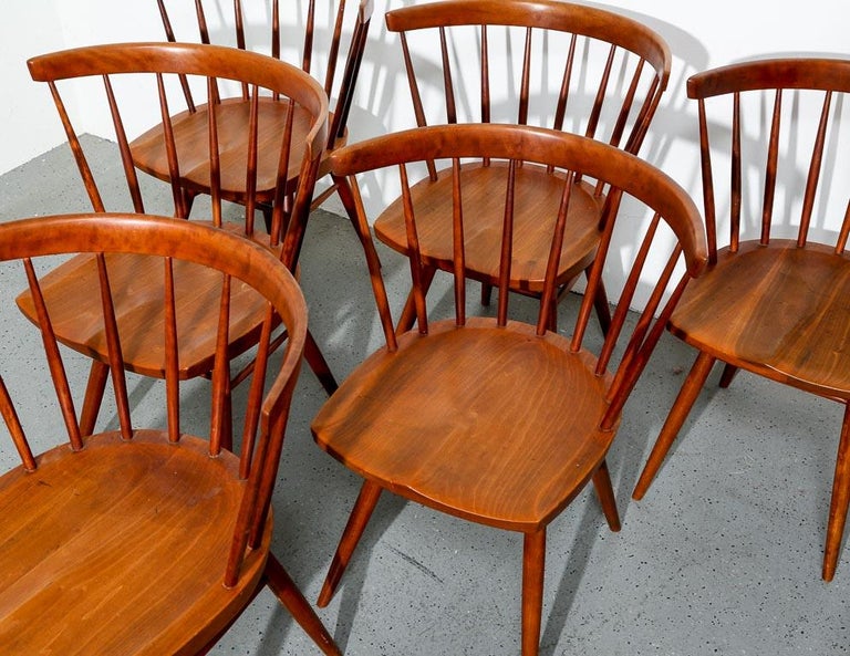 Set of Straight Back Chairs by Nakashima Studio For Sale at 1stDibs