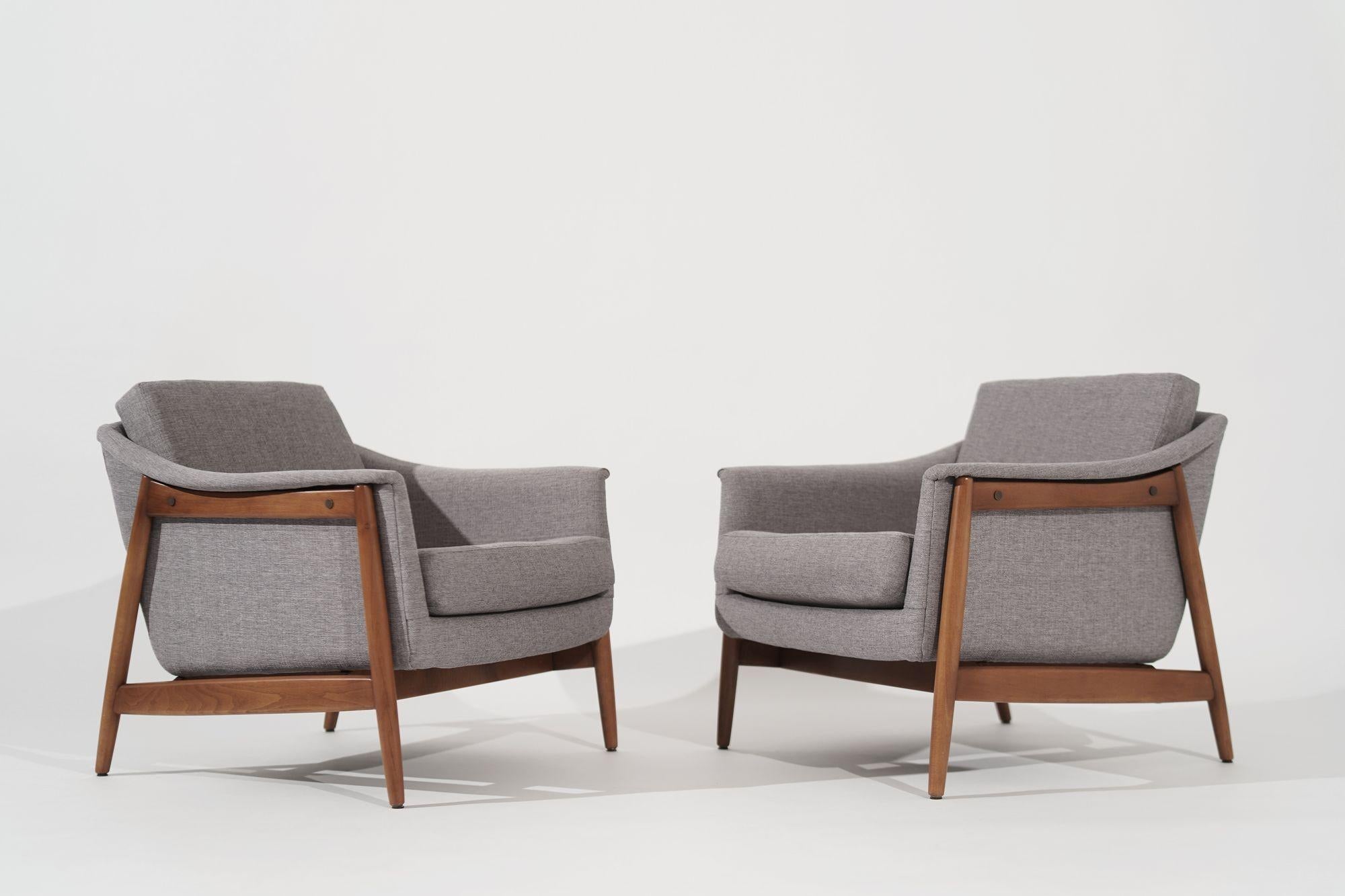 Set of Teak Lounge Chairs by Folke Ohlsson for Dux, Sweden, C. 1950s ...