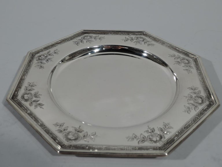 Set of Ten Antique Gorham Edwardian Sterling Silver Plates For Sale at ...