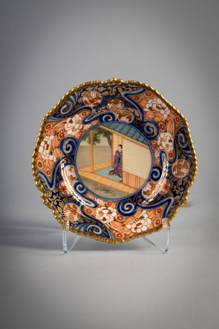 Set of Ten Bohemian Porcelain Dessert Plates at 1stDibs