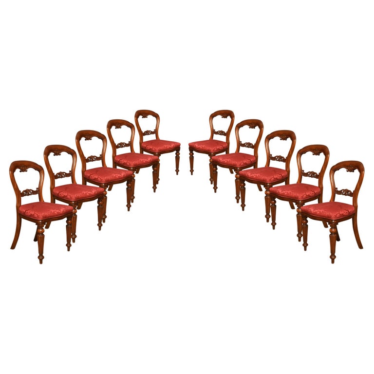 Set of Ten Dining Chairs For Sale at 1stDibs