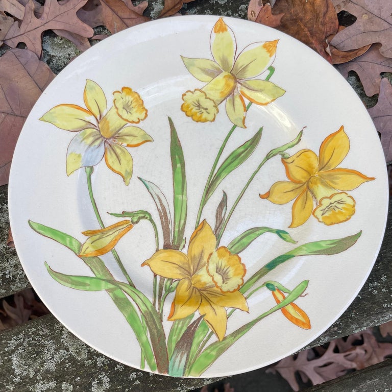 Set of Ten English Flower Plates For Sale at 1stDibs
