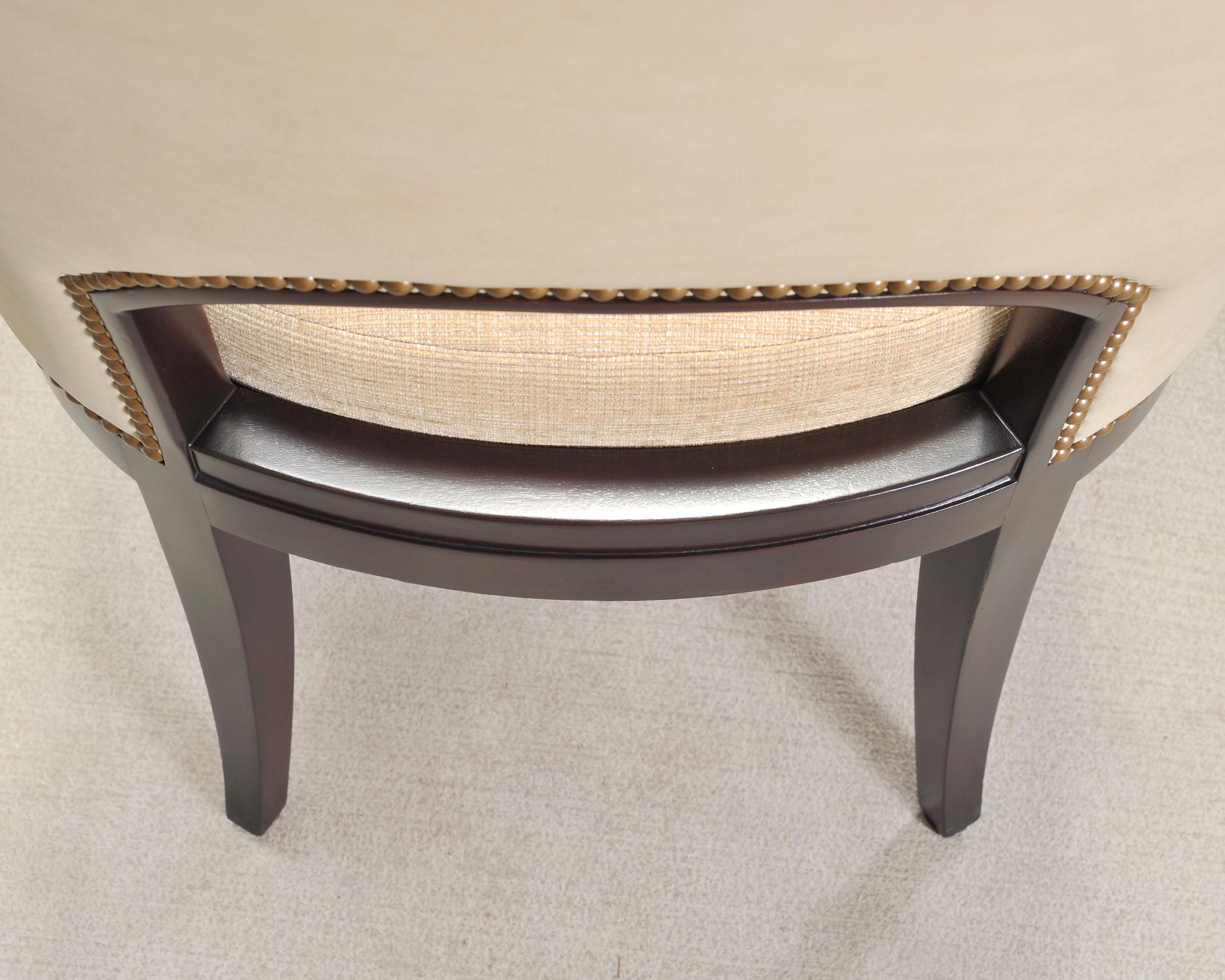 Set of Ten French Art Deco Style Gondola Leather Dining Chairs For Sale ...