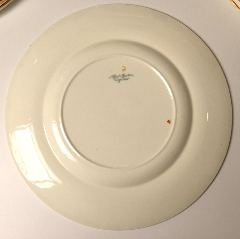 Set of Ten Hand Painted Service Plates Alfred Meakin, England For Sale ...