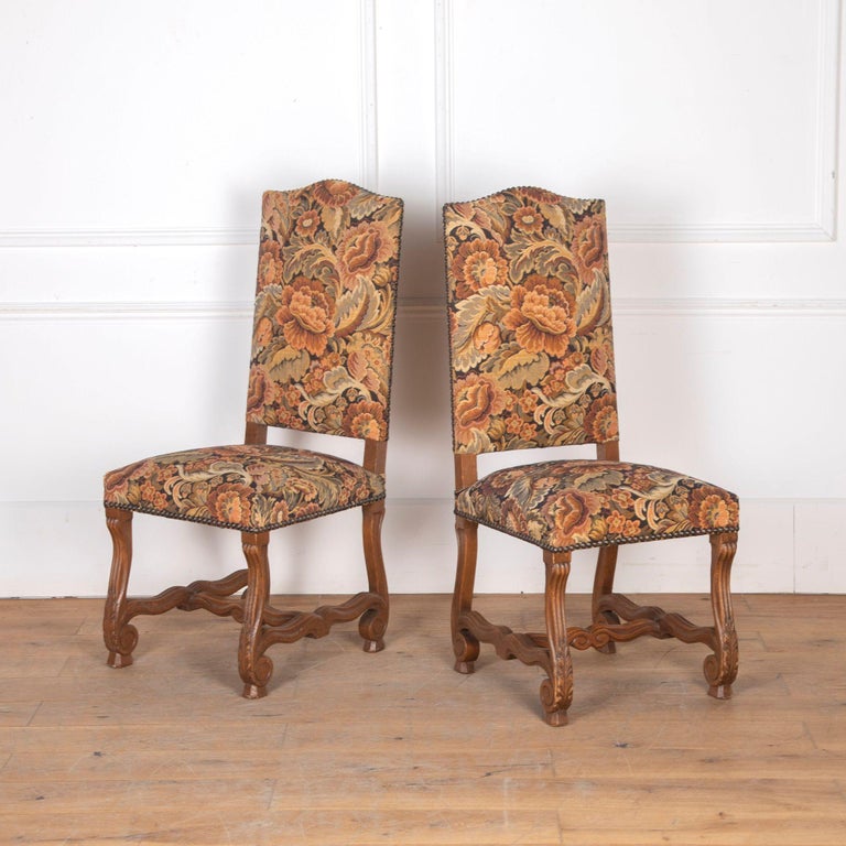Set of Ten High Backed Oak Dining Chairs For Sale at 1stDibs