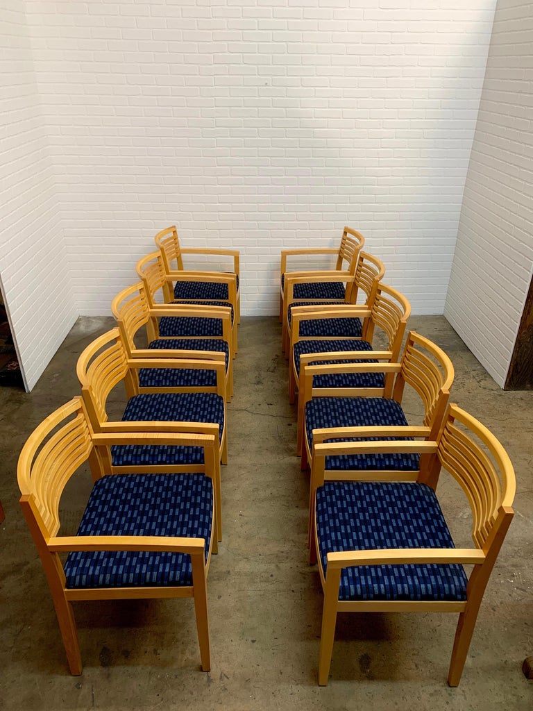 Set of Ten Knoll Studio Ricchio Chairs at 1stDibs