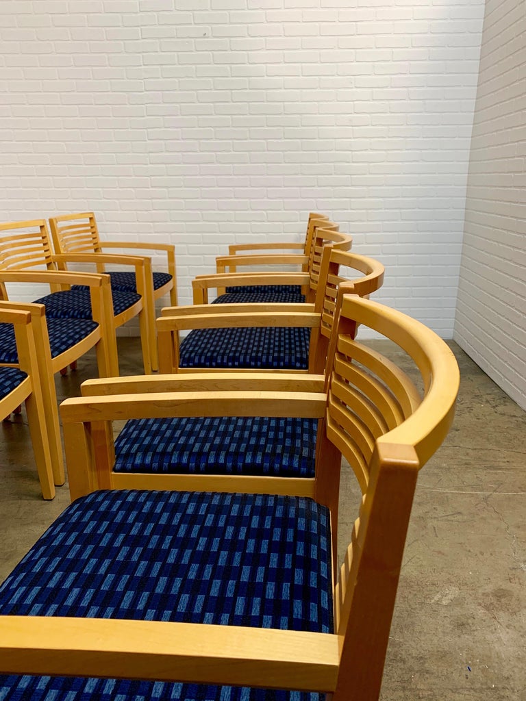 Set of Ten Knoll Studio Ricchio Chairs at 1stDibs