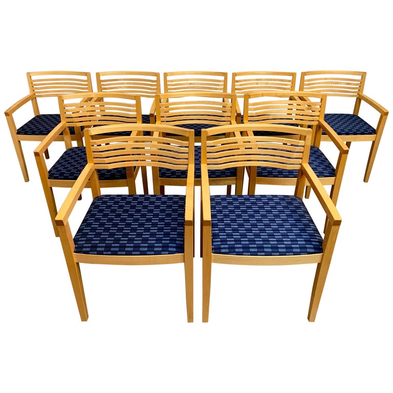 Set of Ten Knoll Studio Ricchio Chairs at 1stDibs | linda ricchio 1989