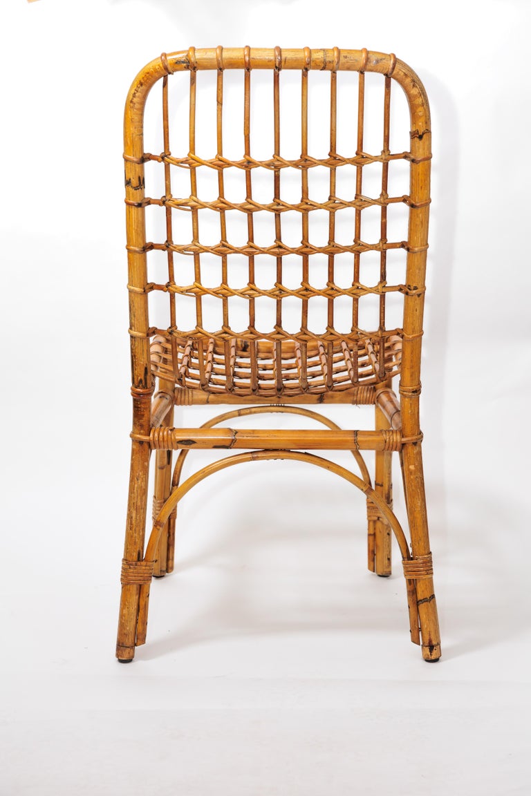 Set of Ten Rattan Woven Dining Chairs at 1stDibs