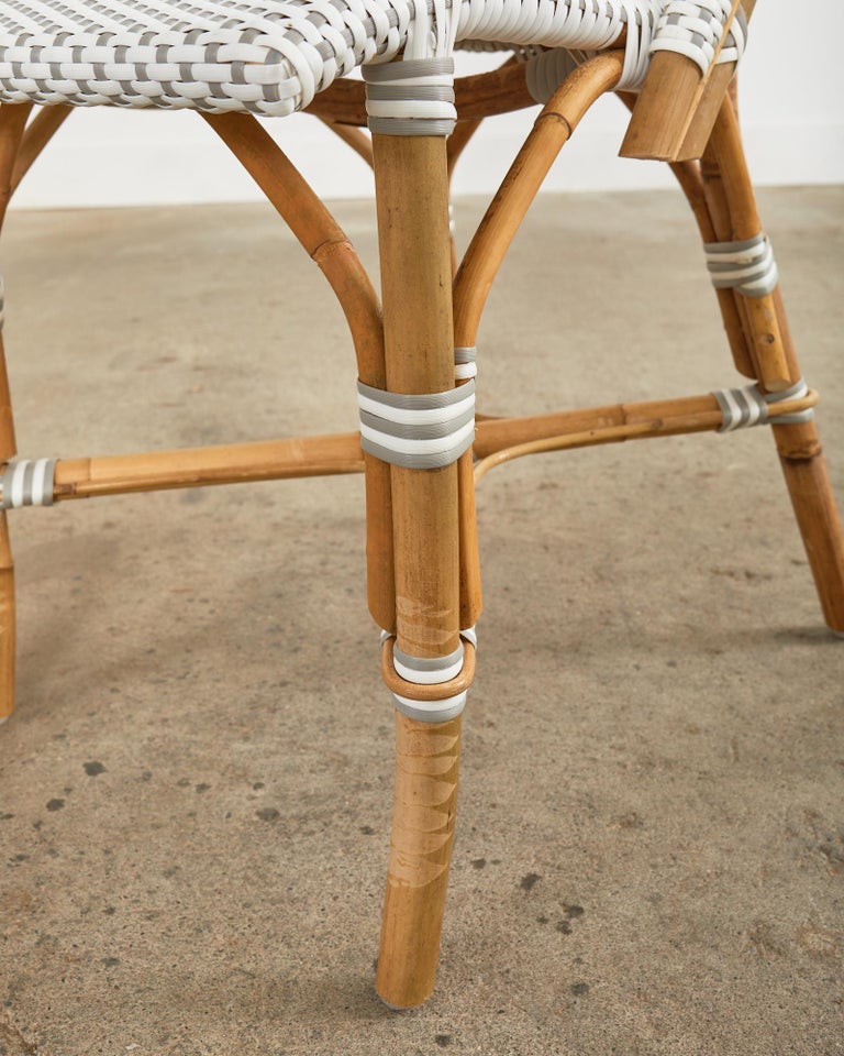 Set of Ten Serena and Lily Rattan Wicker Bistro Dining Chairs For Sale ...