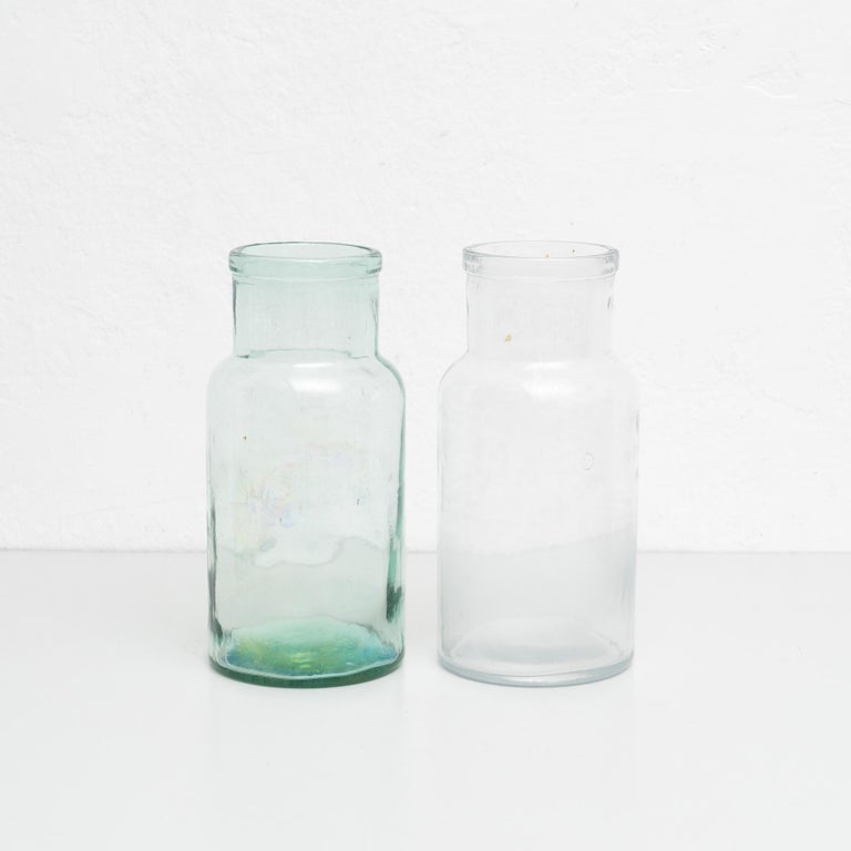 Set of Three Antique Spanish Glass Containers, circa 1950 For Sale at ...