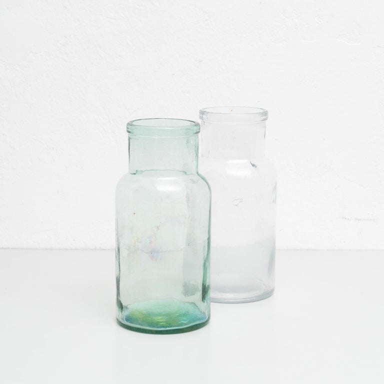Set of Three Antique Spanish Glass Containers, circa 1950 For Sale at ...