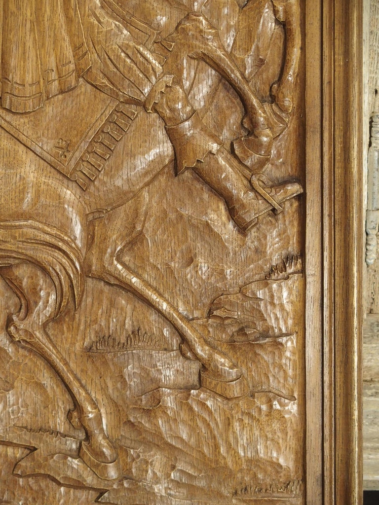 Set of Three Bas Relief Carved Belgian Panels, circa 1930 at 1stDibs