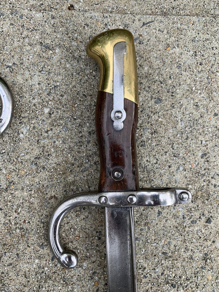 Set of Three Bayonet-Form Fire Tools with Wooden Handles For Sale at ...