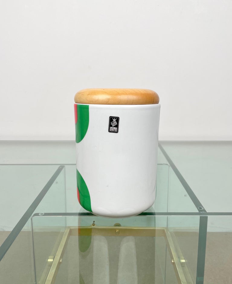 Set of Three Box Vase Ceramic and Wood by Franco Pozzi Gallarate, Italy ...