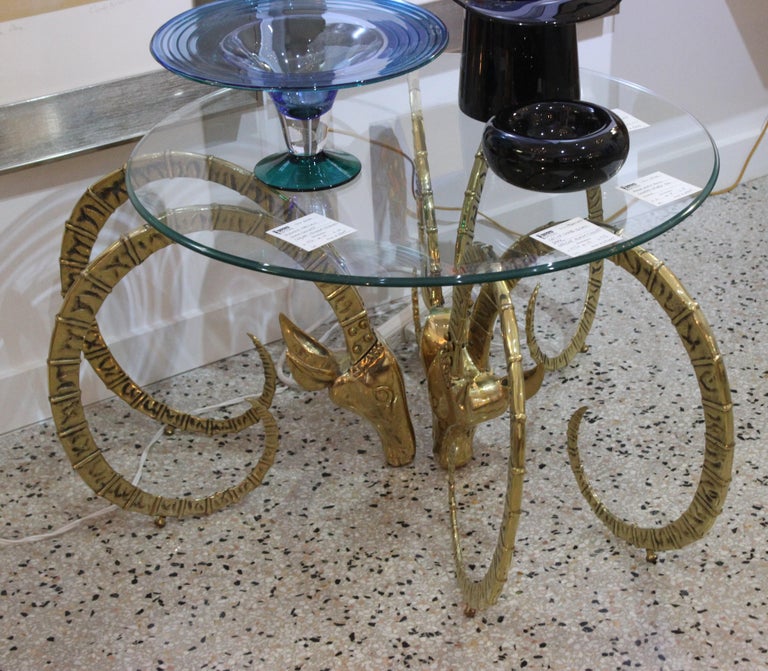 Set of Three Brass Ibex Figures at 1stDibs