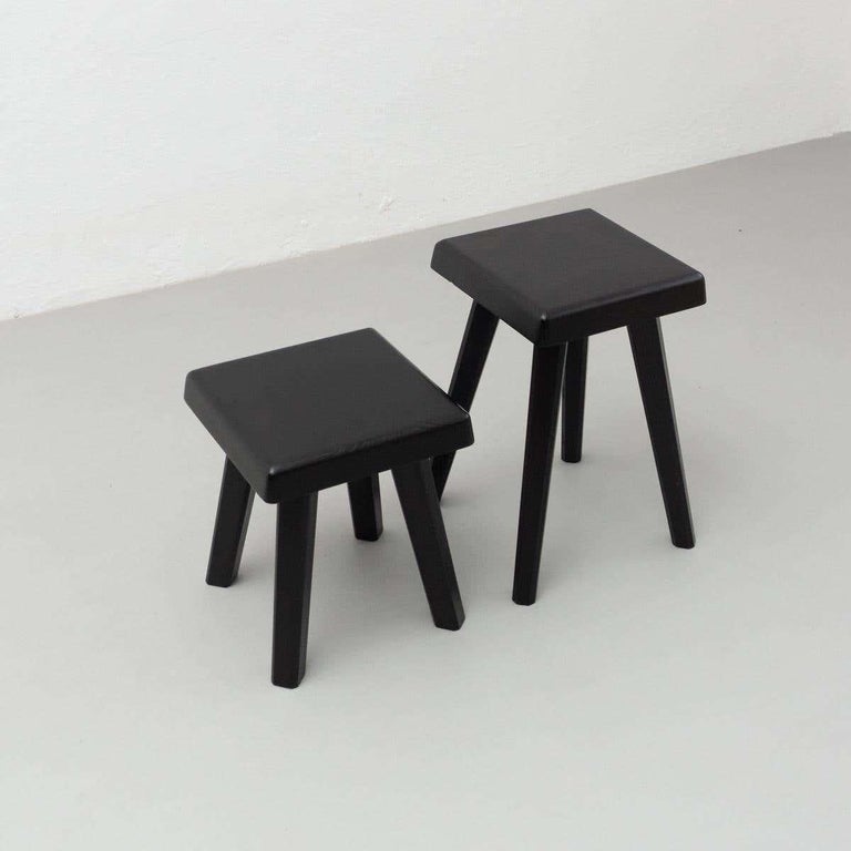 Set of Three Chapo Stools Special Black Edition For Sale at 1stDibs