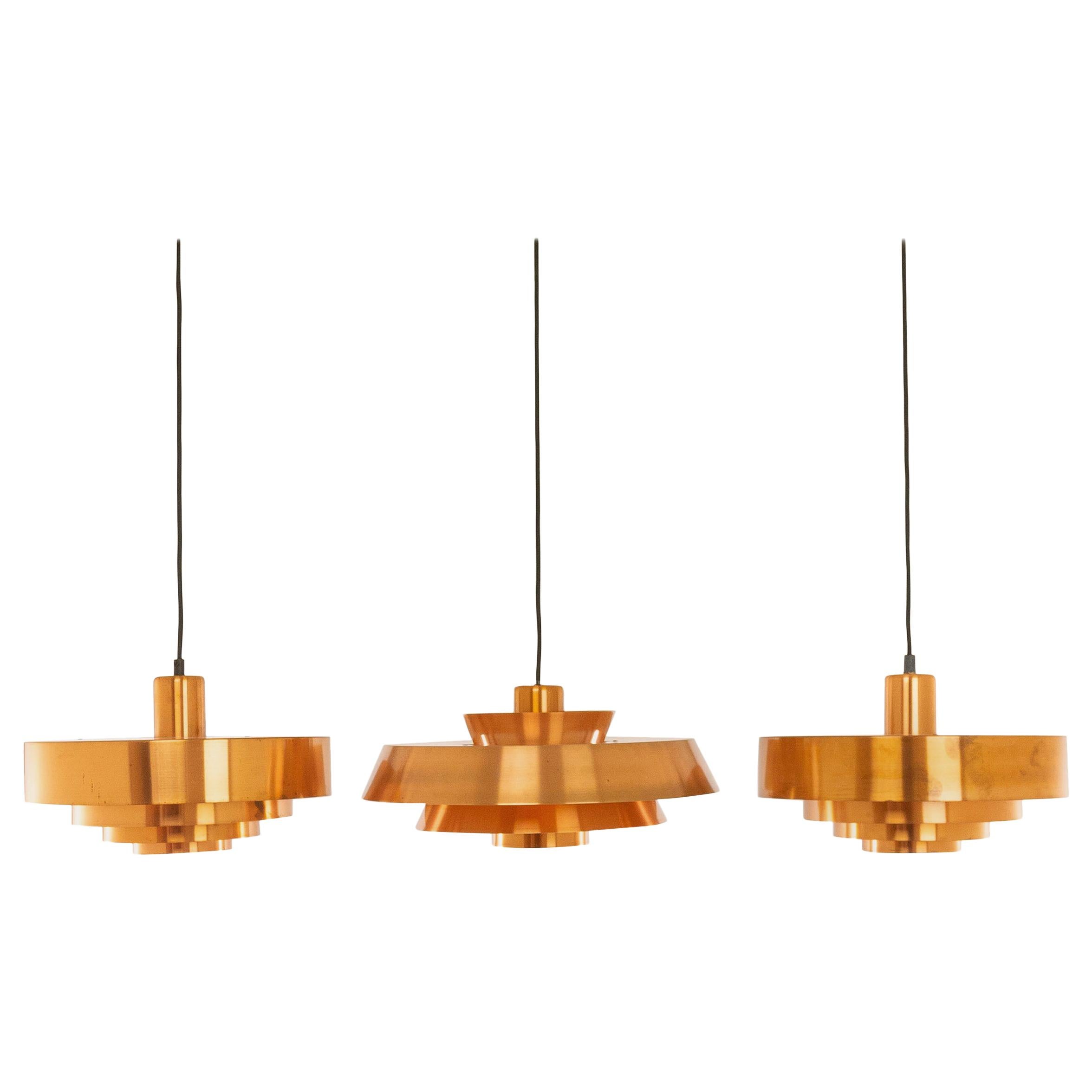 Copper Nova Pendant by Jo Hammerborg for Fog and Mørup, 1960s For Sale ...