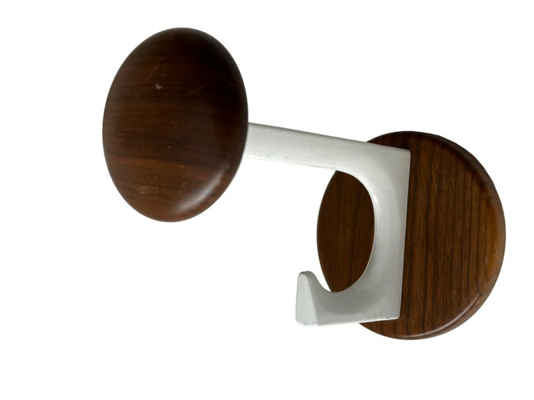 Set of Three Double Hook Wardrobe, Coat Rack, Brackets, German 1970s ...