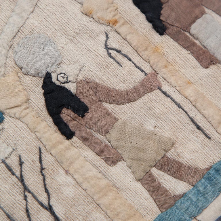 Set of Three Early 20th Century Egyptian Applique Panels at 1stDibs