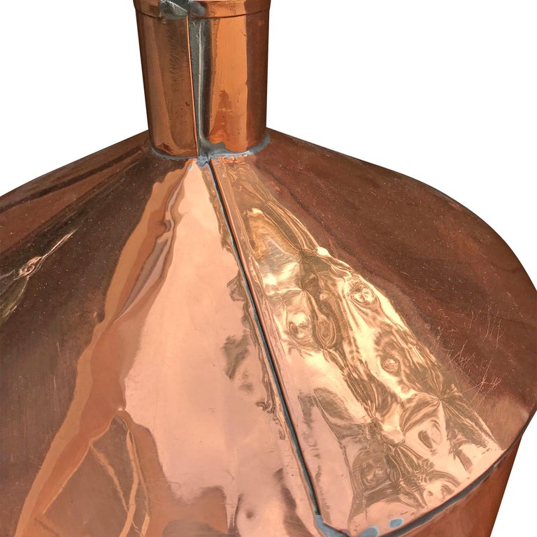 Set of Three Early 20th Century English Copper Funnels For Sale at 1stDibs