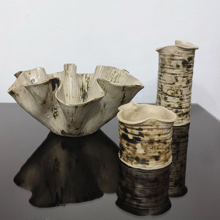 Set of Three Earthenware Vessels For Sale at 1stDibs