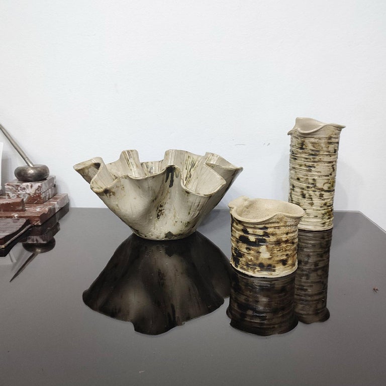 Set of Three Earthenware Vessels For Sale at 1stDibs