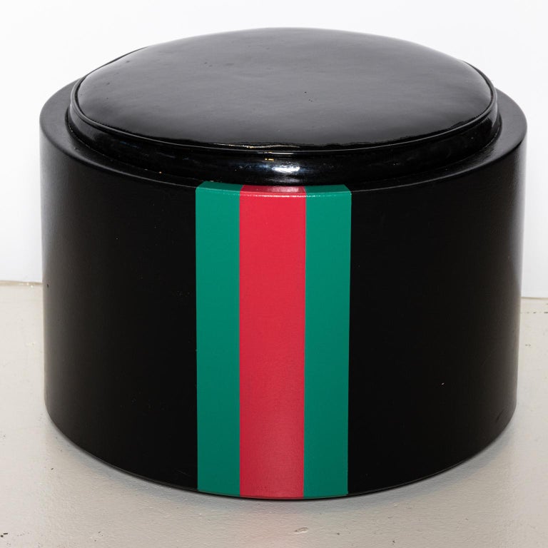 Set of Three Gucci Style Vintage Ottomans at 1stDibs | gucci ottoman