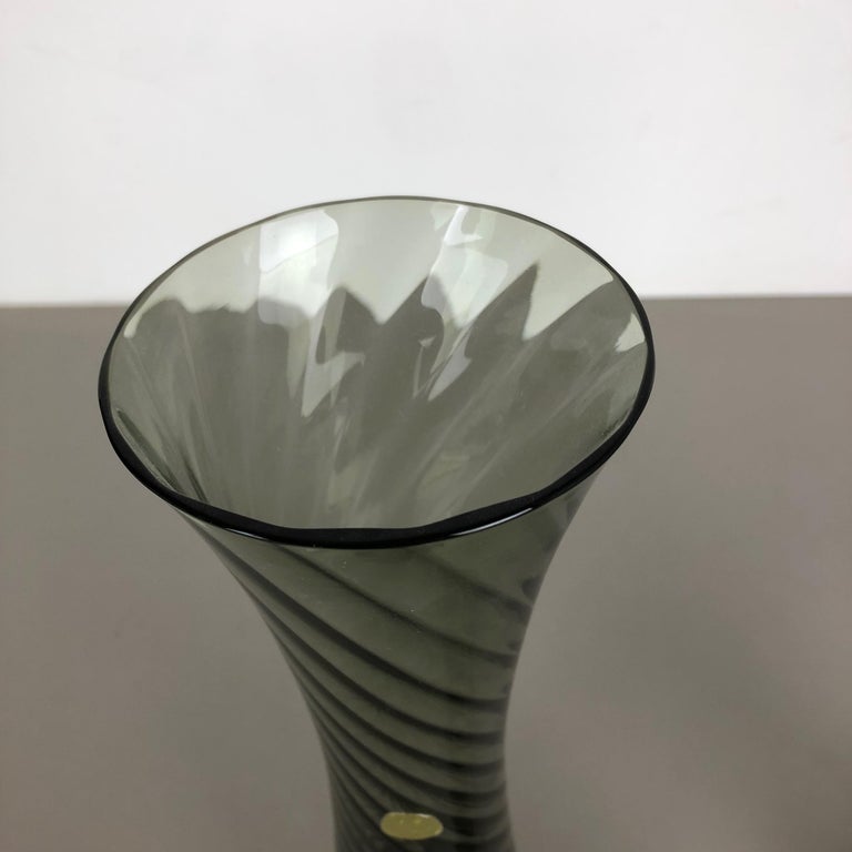 Set of Three Hand Blown Crystal Glass Vases Made by Alfred Taube ...