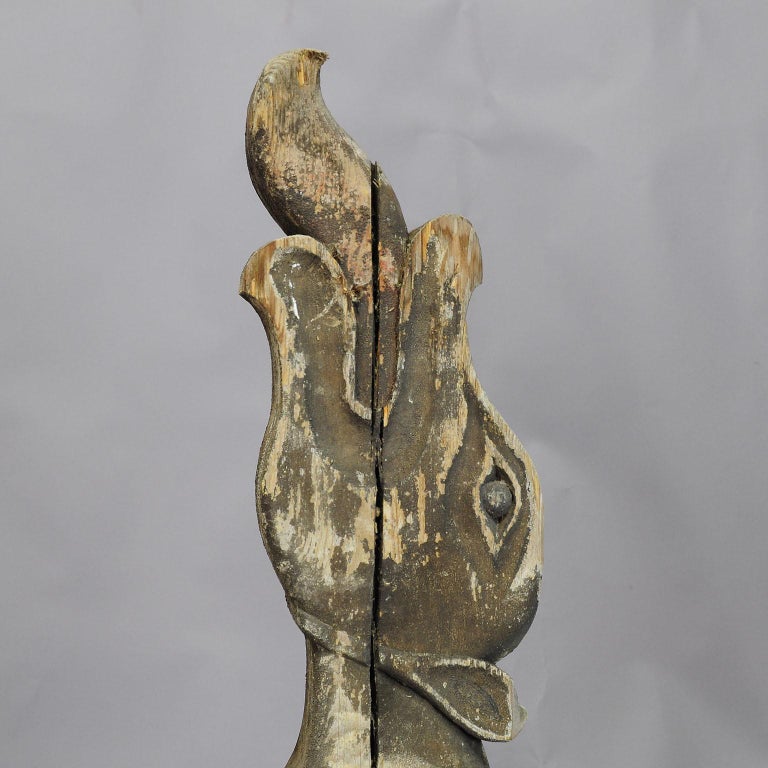 Set of Three Historical Dragon Head Wood Beams For Sale at 1stDibs
