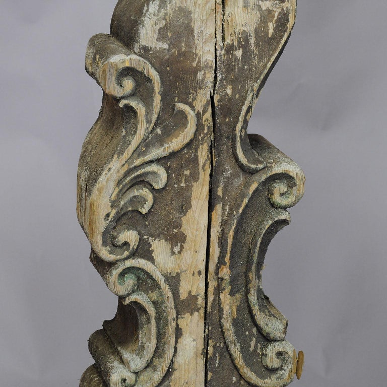Set of Three Historical Dragon Head Wood Beams For Sale at 1stDibs