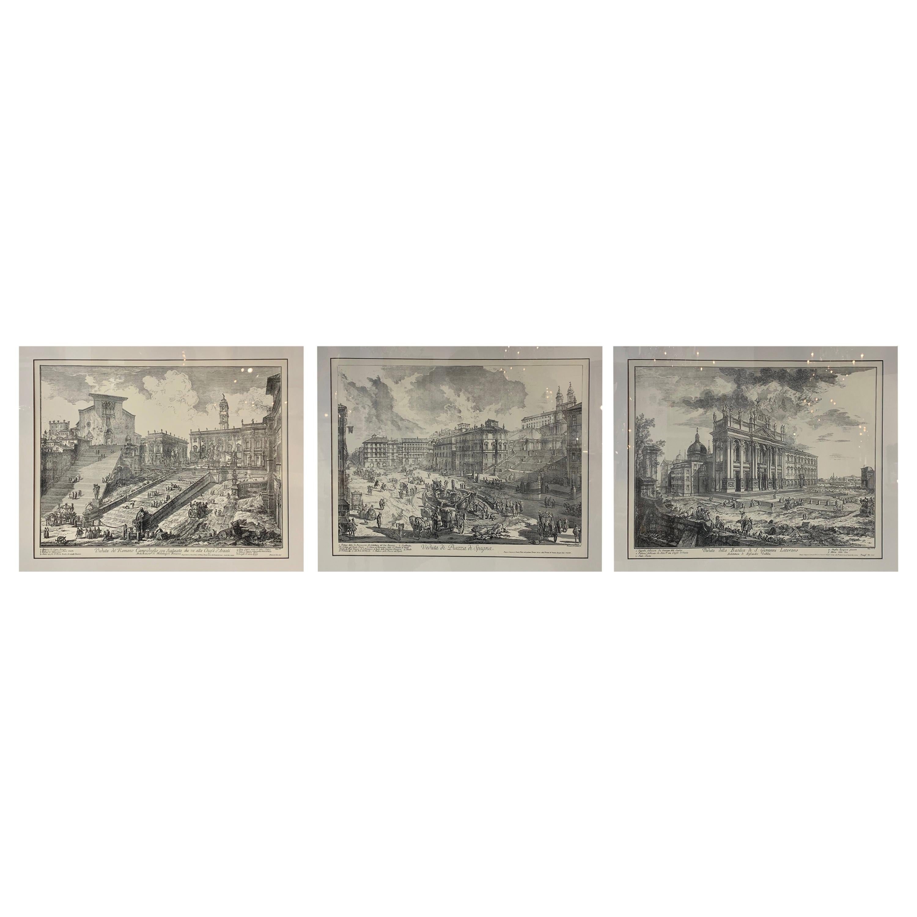 Set of Three Italian Engravings of Roman Scenes For Sale at 1stDibs