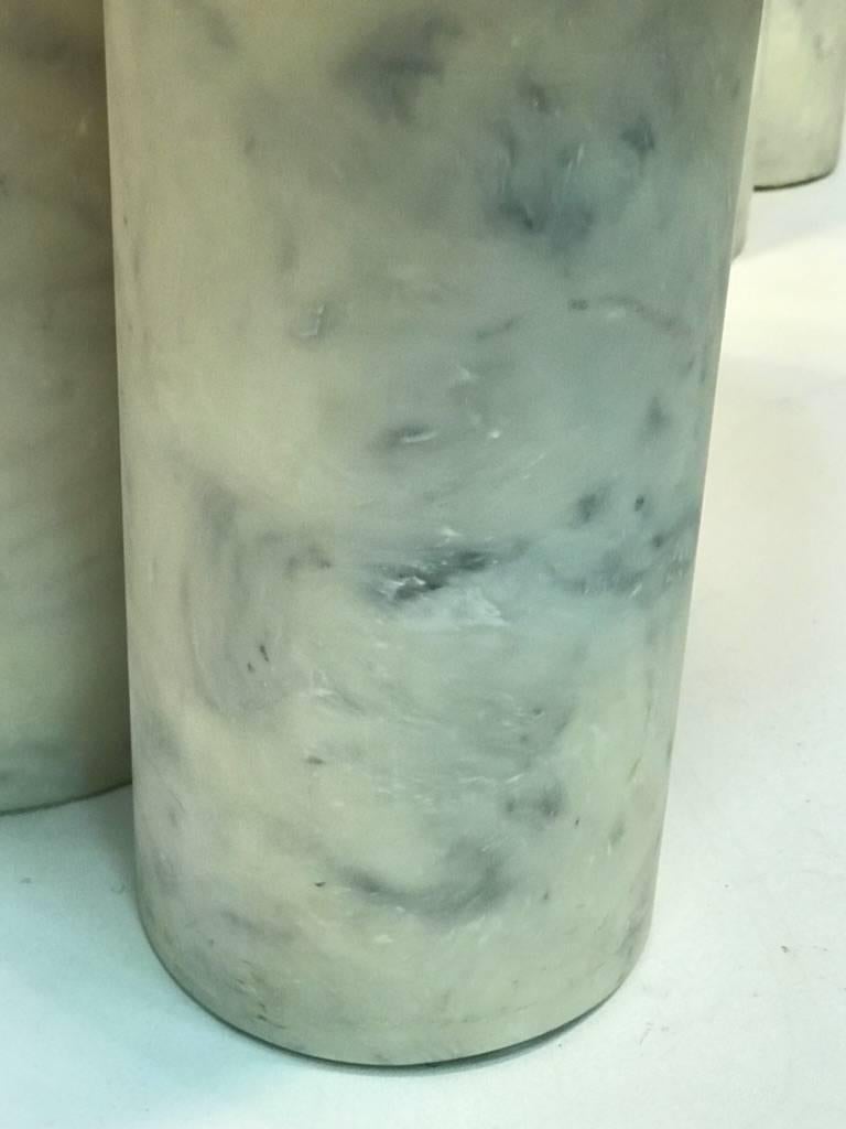 Set of Three Italian Modern Resin Marble Tables For Sale at 1stDibs