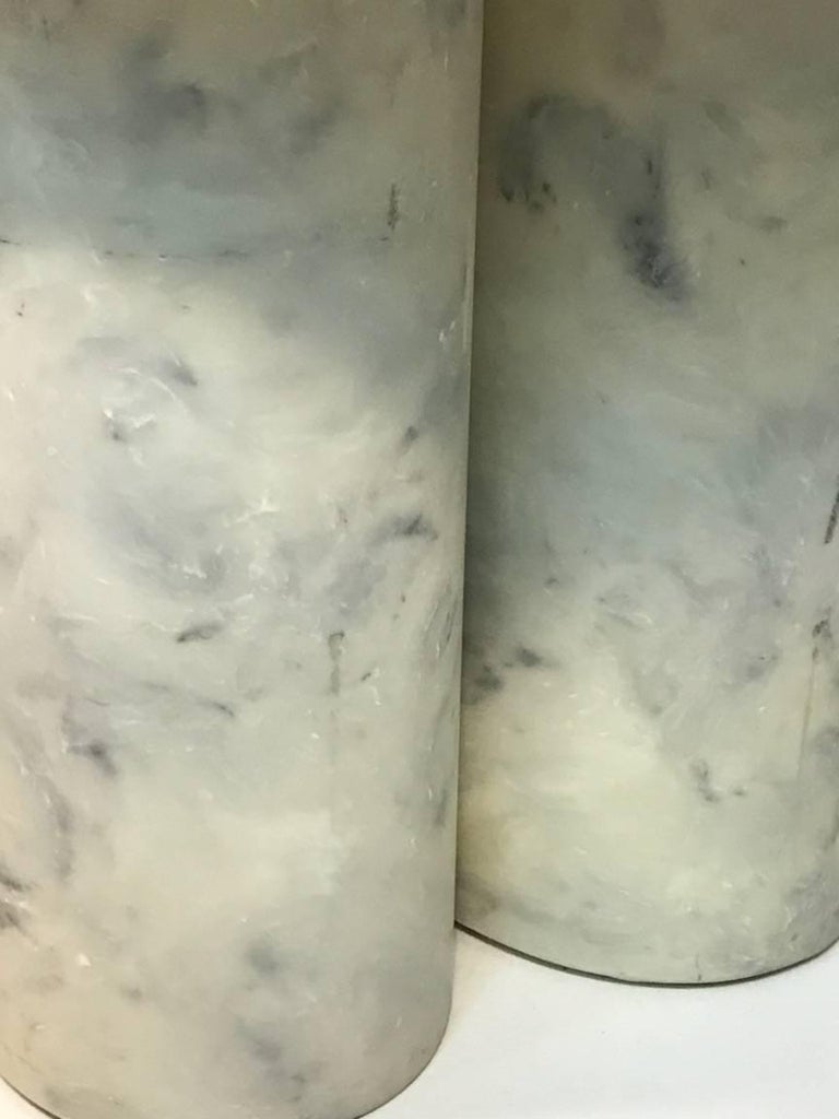 Set of Three Italian Modern Resin Marble Tables For Sale at 1stDibs