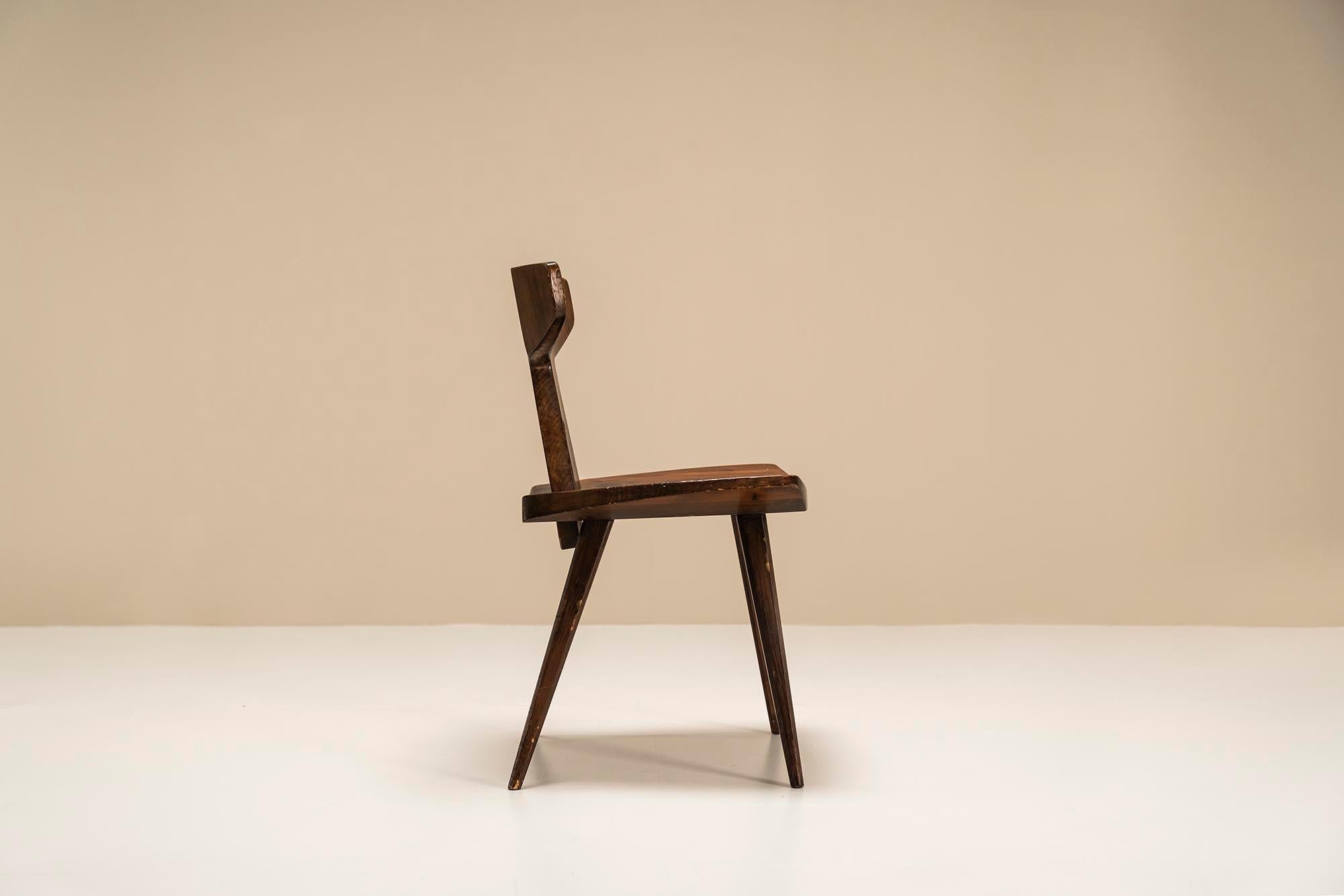 Set of Three Jacob Kielland-Brandt Dining Chairs in Solid Pine, Denmark ...