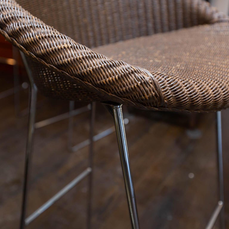 Set of Three Joe Bar Stools by Vincent Sheppard for Lloyd Loom For Sale ...