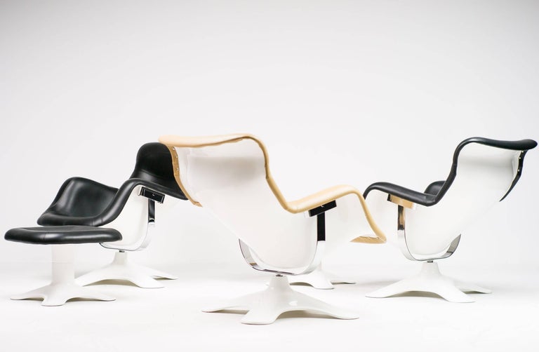 Set of Three Karuselli Lounge Chairs by Yrjö Kukkapuro at 1stDibs