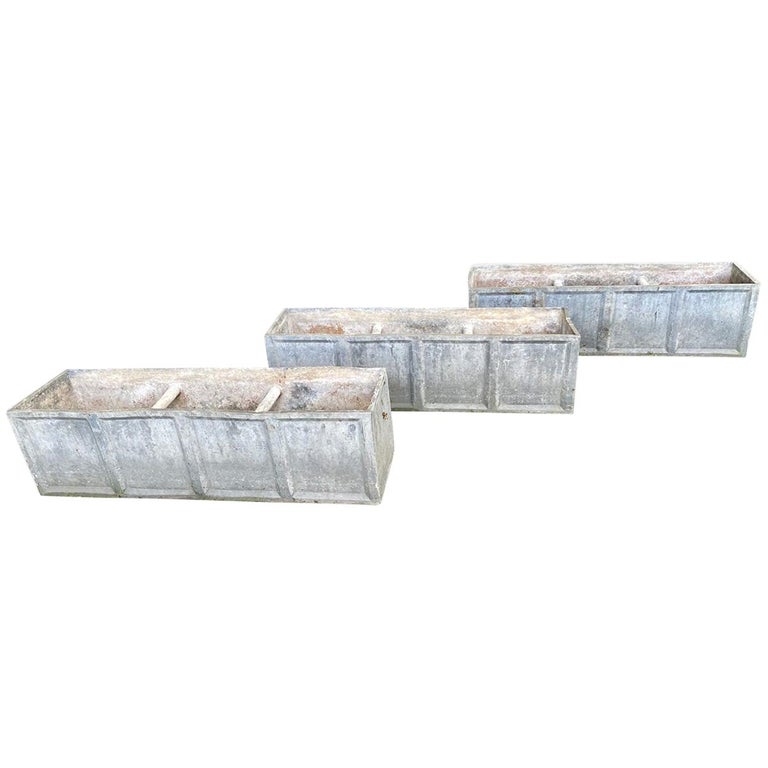 Set of Three Lead Garden Planters at 1stDibs