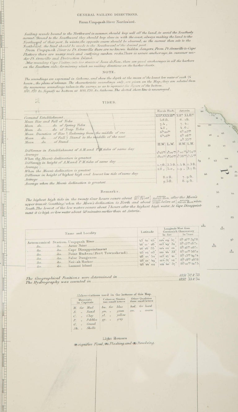 Set of Three Mid 19th Century Charts of the California Coast at 1stDibs