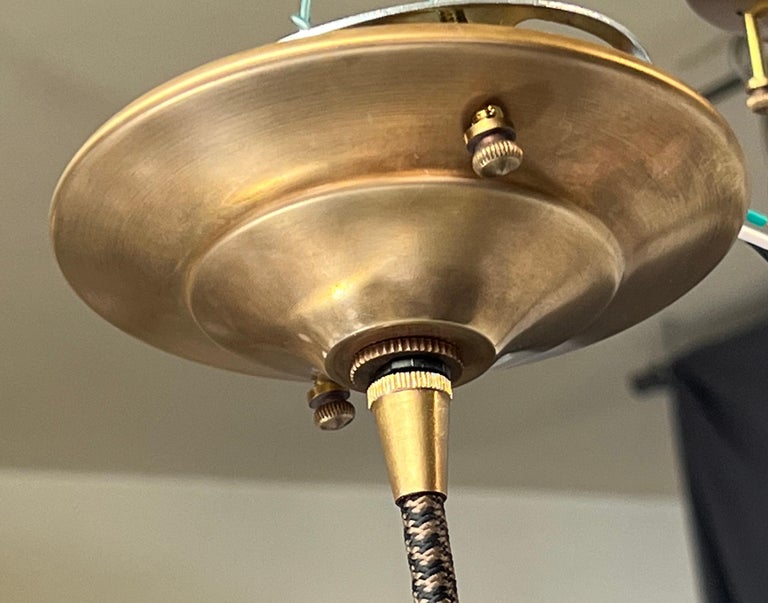 Set of Three, Modernized Vintage, Converted Gas Pendants For Sale at ...