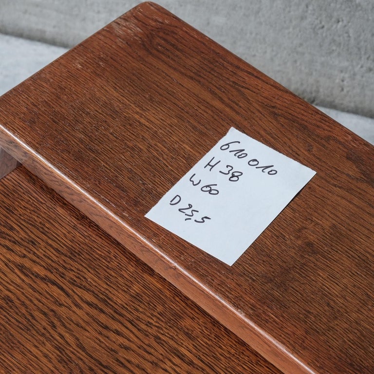 Set of Three Oak Rectangular Mid-Century Nesting Tables For Sale at 1stDibs