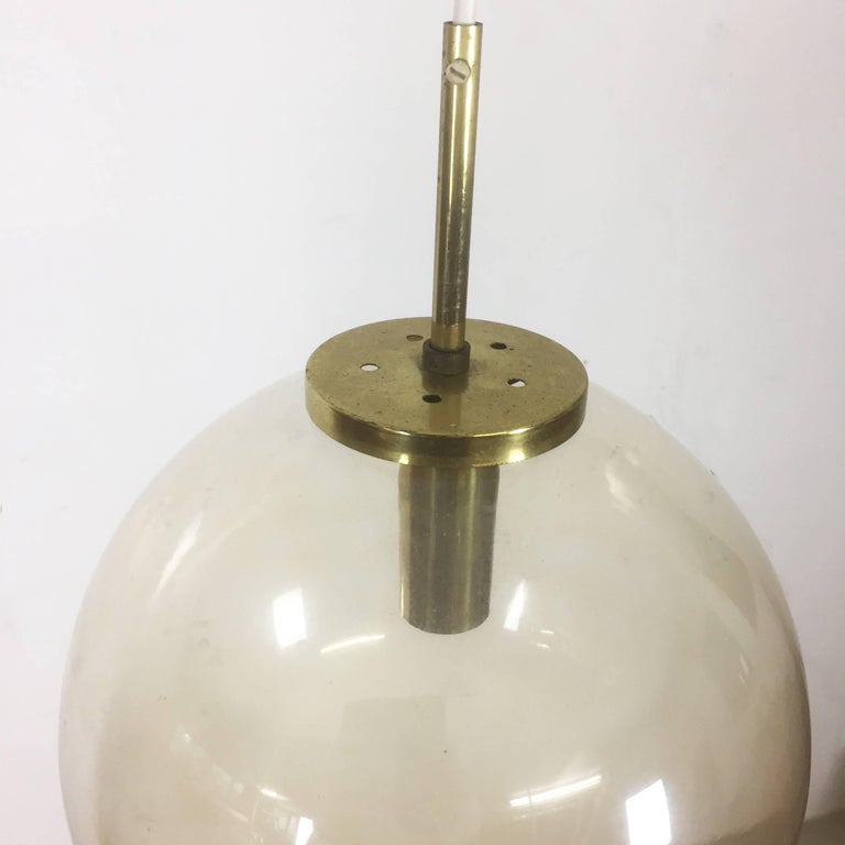 Set of Three Original German Ball Glass Hanging Light, Glashütte ...