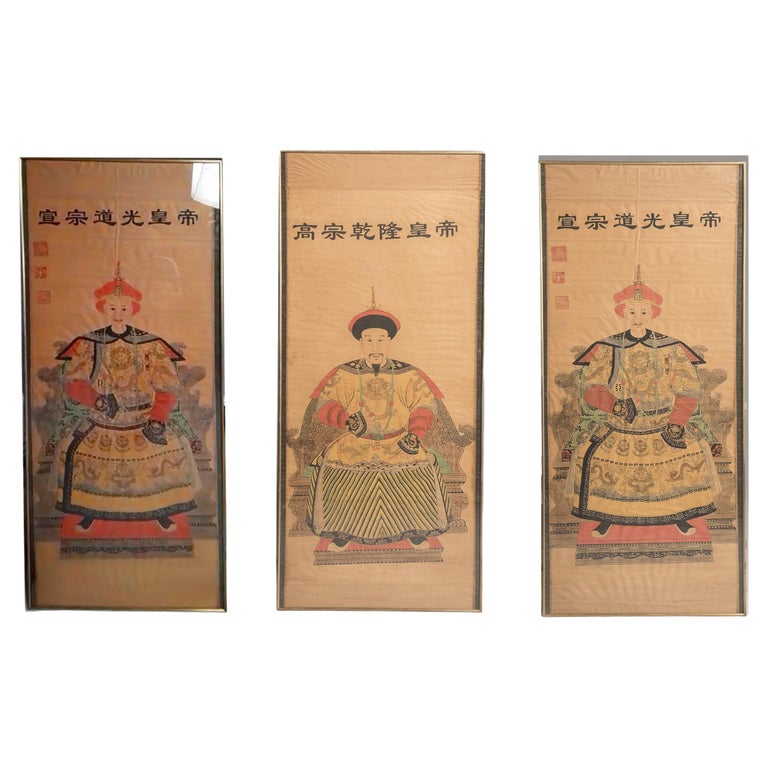 Set of three Paper Panels Depicting Japanese Samurai at 1stDibs