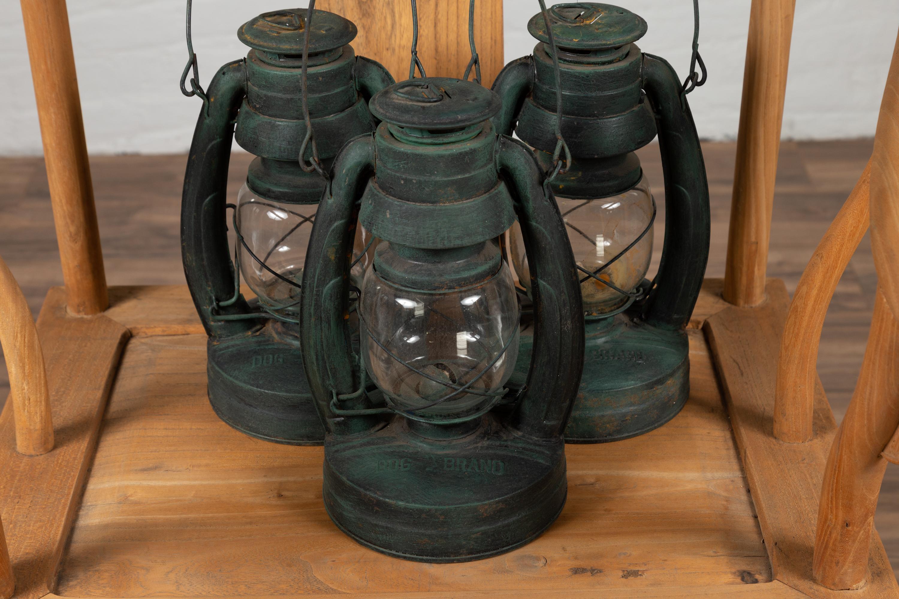 Set of Three Petite Vintage Metal Lanterns Found in India with ...