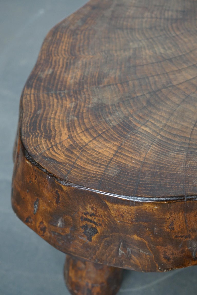 Set of Three Polished Walnut Log Coffee Tables, 1970s at 1stDibs